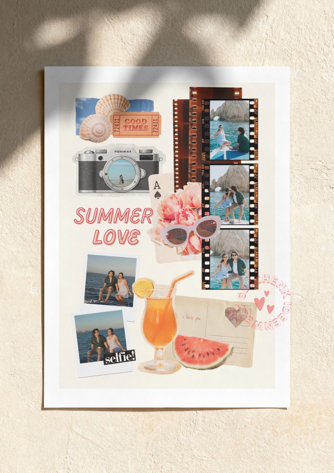 Photo Collage Poster Summer Love Couple - Etsy