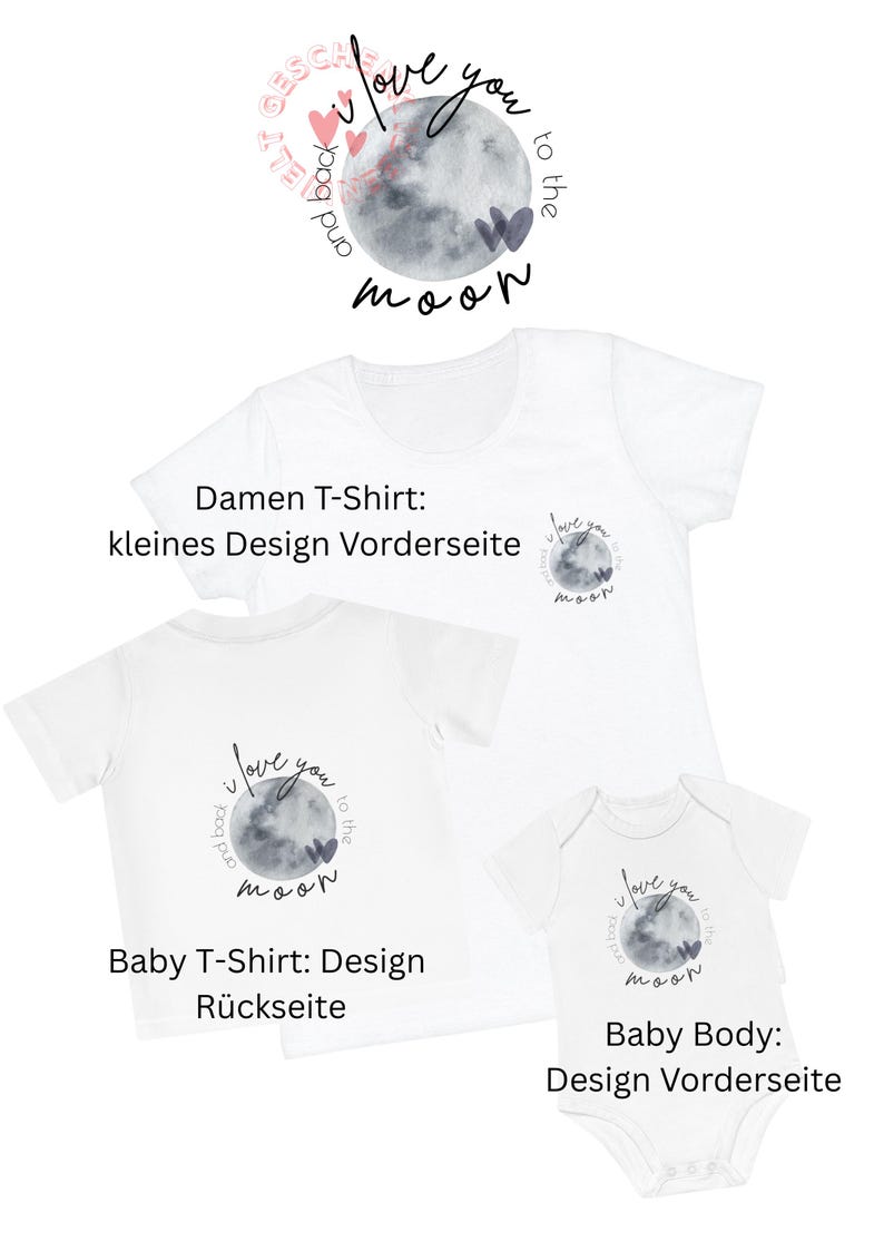 Partner Look Mother Child “I Love You to the Moon and Back” - Etsy