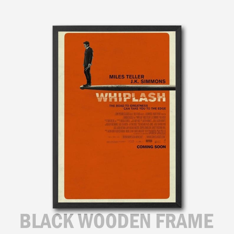 Whiplash Movie Poster – Miles Teller, J.K. Simmons Film Art (framed ...