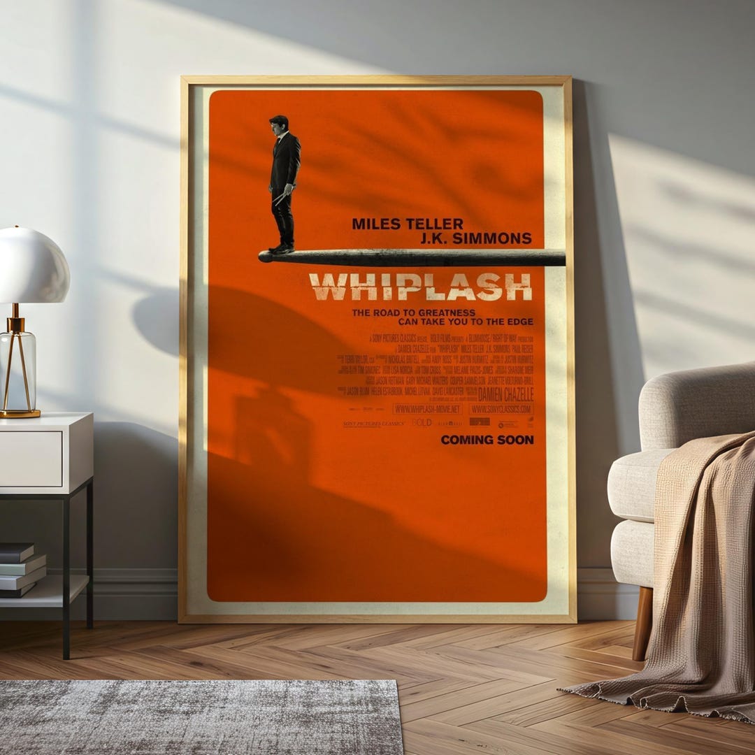 Whiplash Movie Poster – Miles Teller, J.K. Simmons Film Art (framed ...
