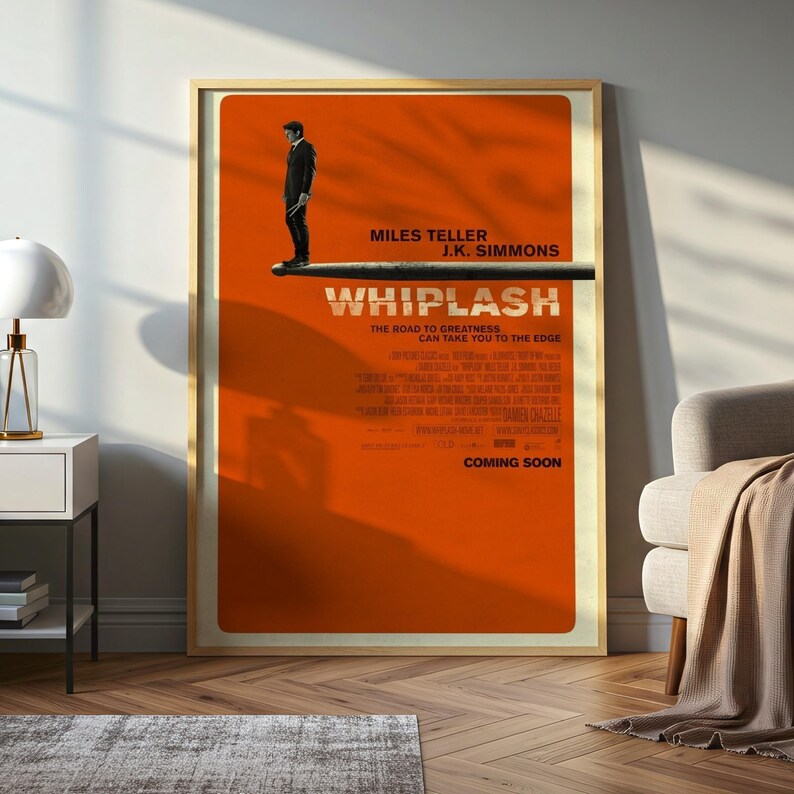 Whiplash Movie Poster – Miles Teller, J.K. Simmons Film Art (framed ...