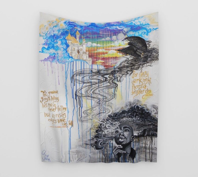 Tupac Tapestry Art for Your Walls or Camping Adventures - Etsy
