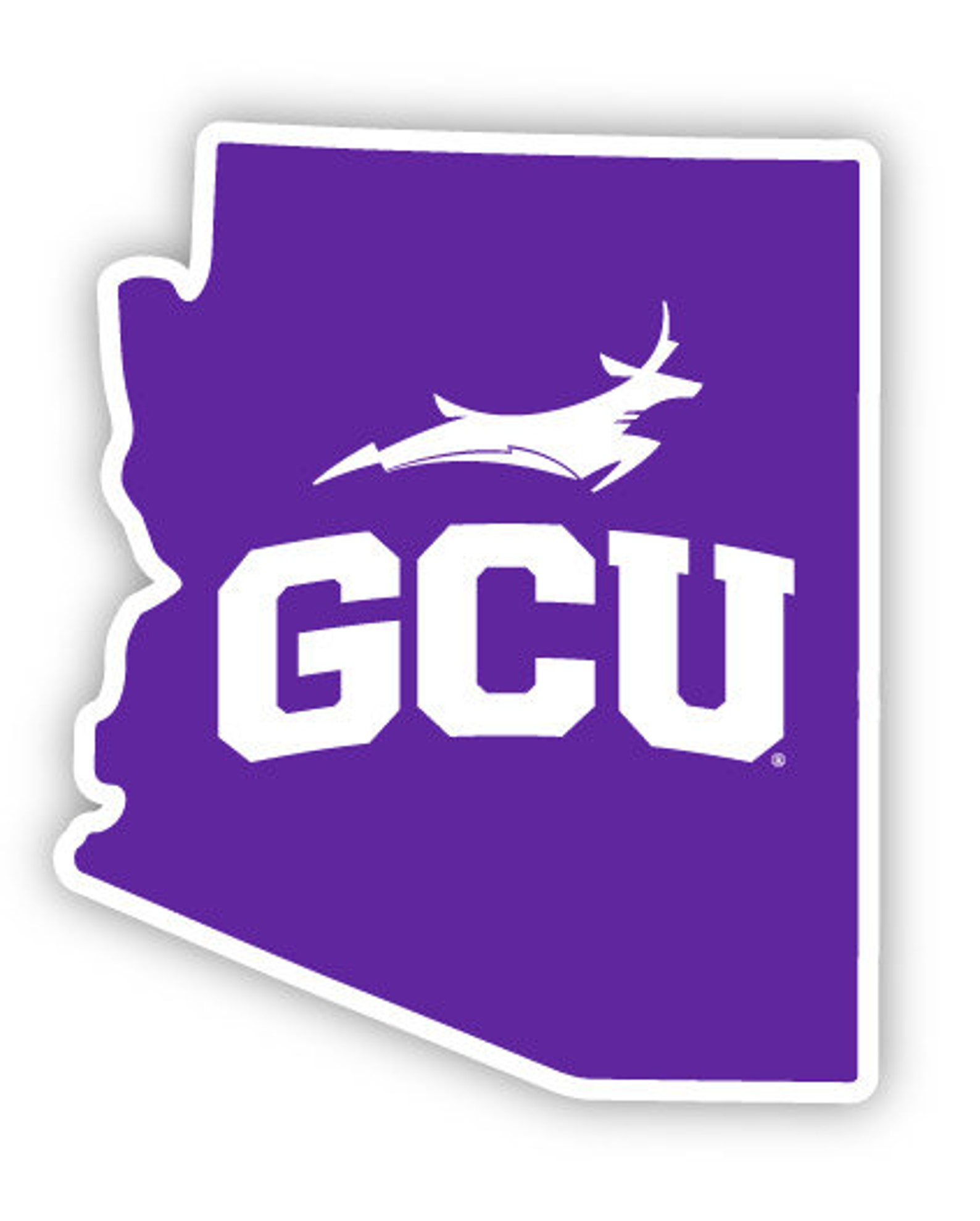 Grand Canyon University Lopes Vinyl Decal-NCAA State Shaped | Etsy