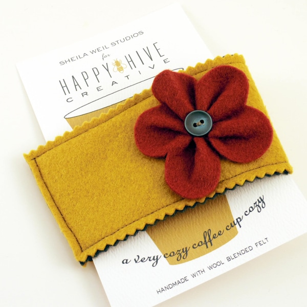 Felt Coffee Cozy - Etsy