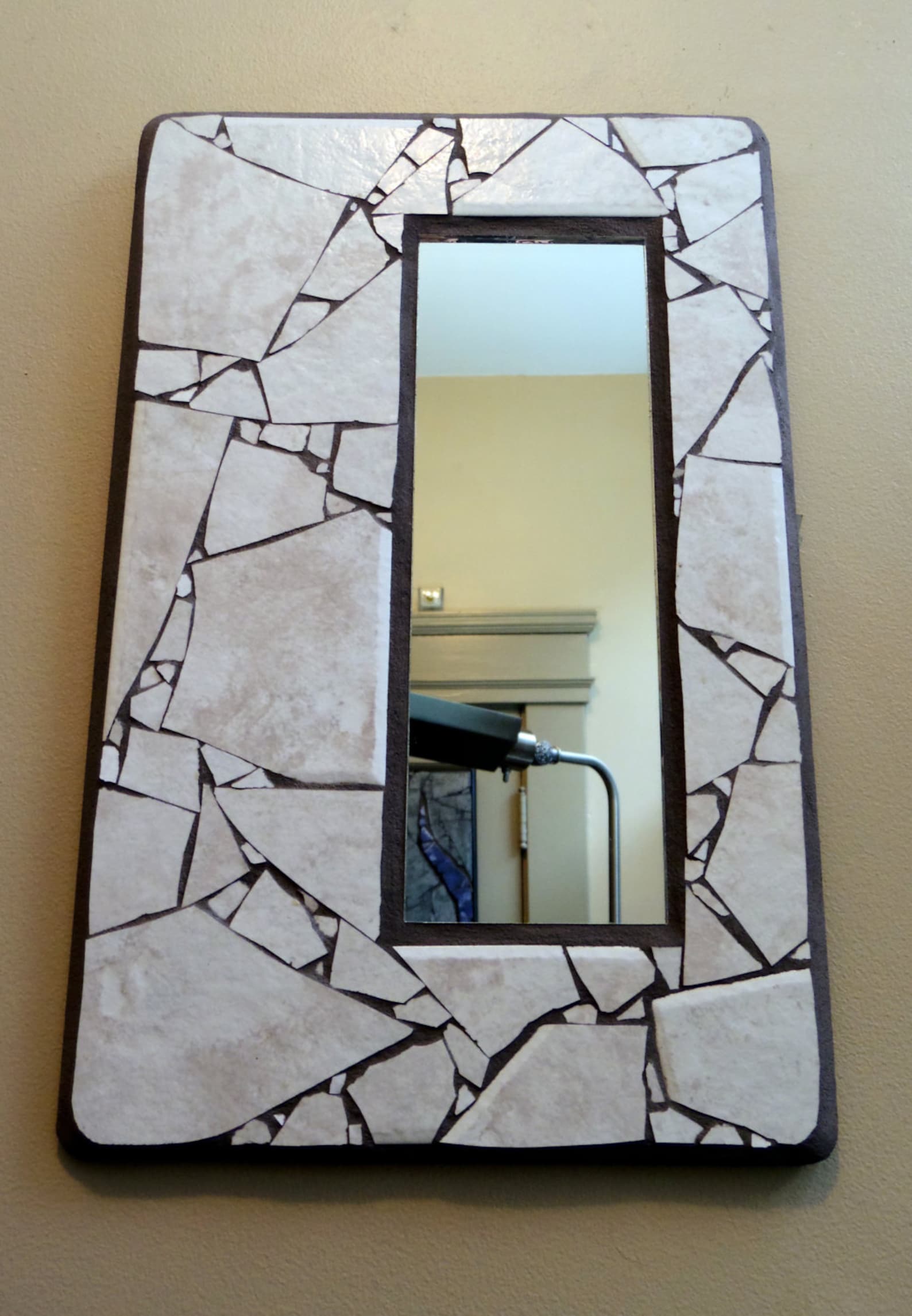 Mosaic Mirror Modern Home Decor Ceramic Tile Mirror Frame | Etsy