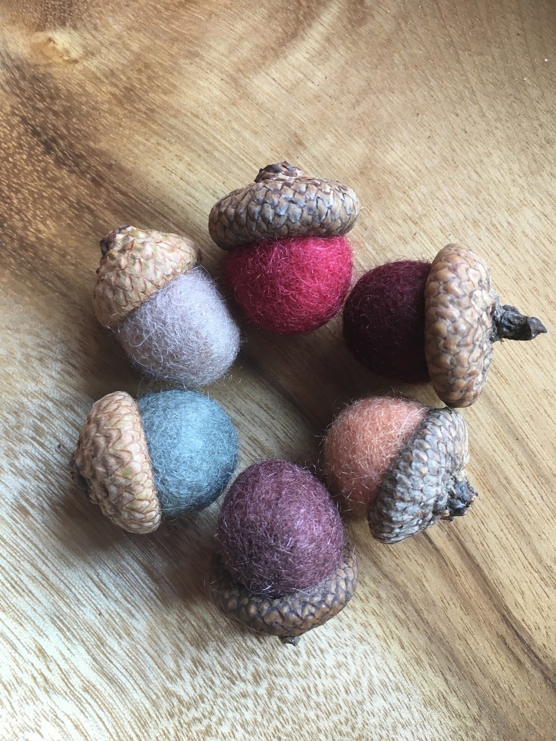 Wool Felted Acorns Fall Colors Fall Decor Farmhouse - Etsy