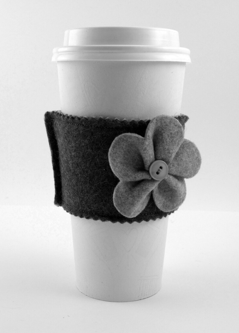 Wool Felt Coffee Cozy Reusable Coffee Sleeve Wool Felt | Etsy