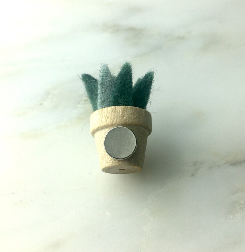Felt Succulent Magnets, Set of 3, Plant Magnet, Miniature Plant Magnets ...