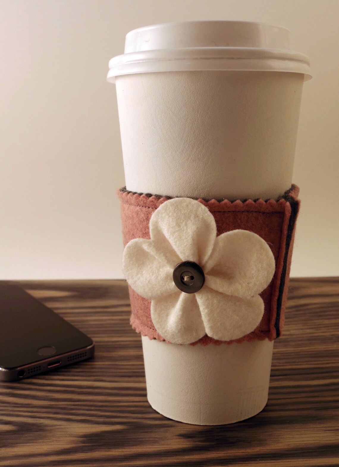 Wool Felt Coffee Cozy Reusable Coffee Sleeve Wool Felt - Etsy
