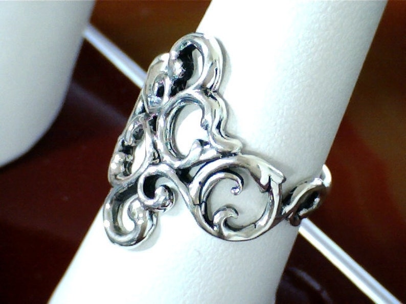 Sterling Silver Filigree Scroll Ring - Etsy