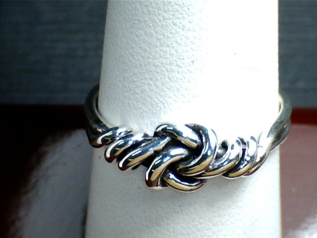 Sterling Silver love Knot Ring - Etsy