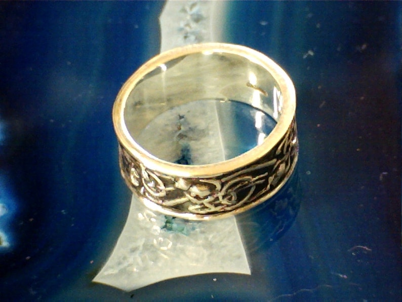 Sterling Silver Celtic Scroll-work Band - Etsy