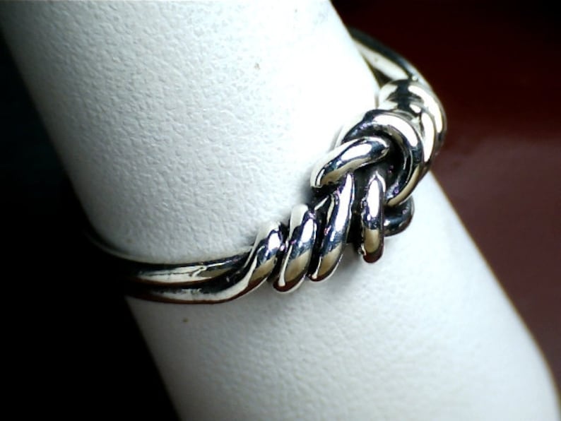 Sterling Silver "love Knot" Ring - Etsy