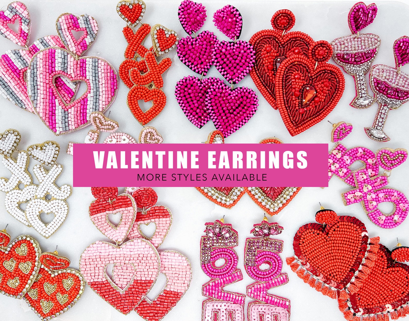 Valentines Day Earrings Heart Earrings Love Jewelry Fun - Etsy