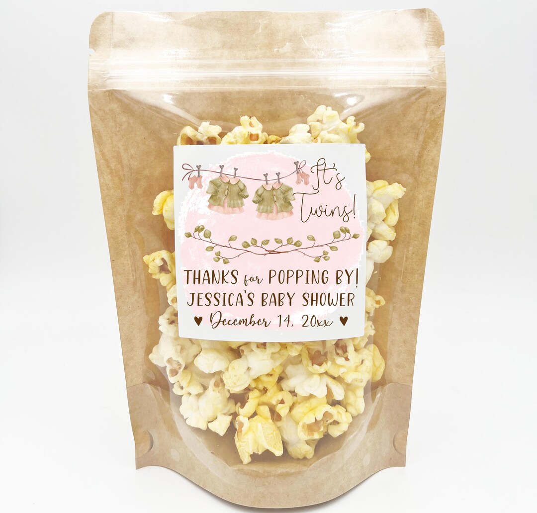 Twin Girls Baby Shower Favors, Personalized Labels, Twin Girls - Etsy