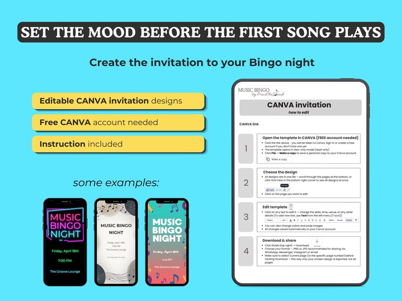 DANCE Hits Music Bingo Classic, Printable Game 30 Cards, Spotify ...