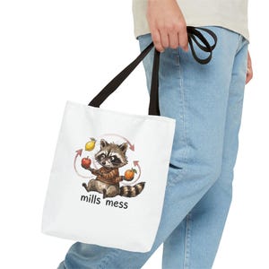 Mills Mess Raccoon Juggler Tote Bag - Funny Juggling Animal Gift - Etsy
