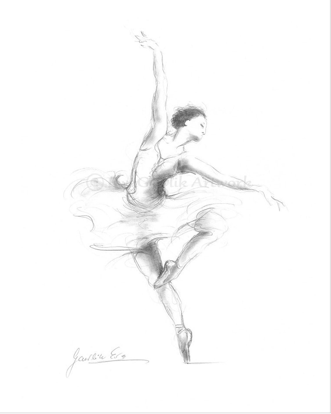Ballerina Prints Set of 6 Ballerinas Ballerina Sketches | Etsy