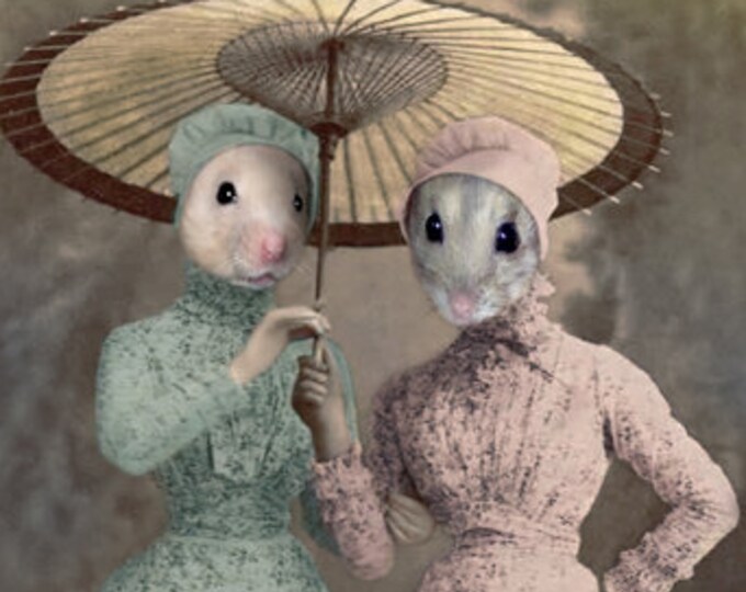 Bess & Jess Whimsical Mouse Art Anthropomorphic Mice - Etsy