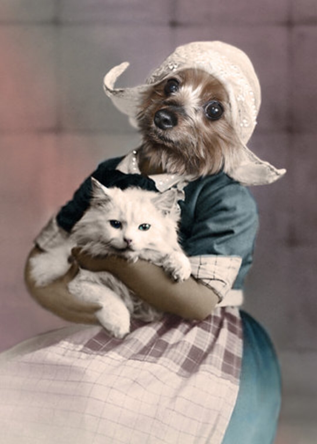 Gerda Vintage Yorkie Dog Print Whimsical Dog Art - Etsy