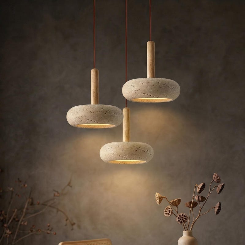 Travertine Pendant Lamp - Etsy