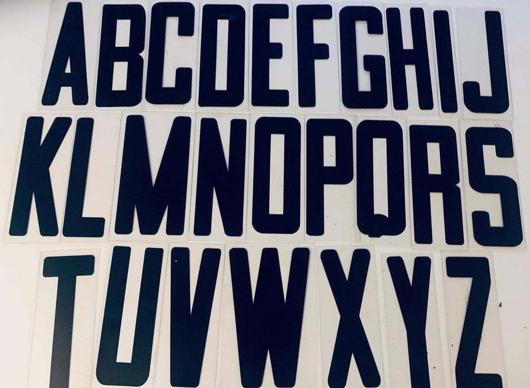 Vintage Gas Station Sign Letters Flexible Plastic Black on Clear ...