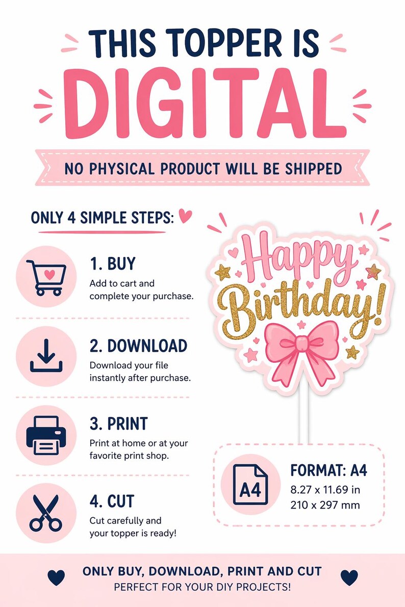 Father's Day Dad Cake Topper | Printable PDF, Instant Download ...