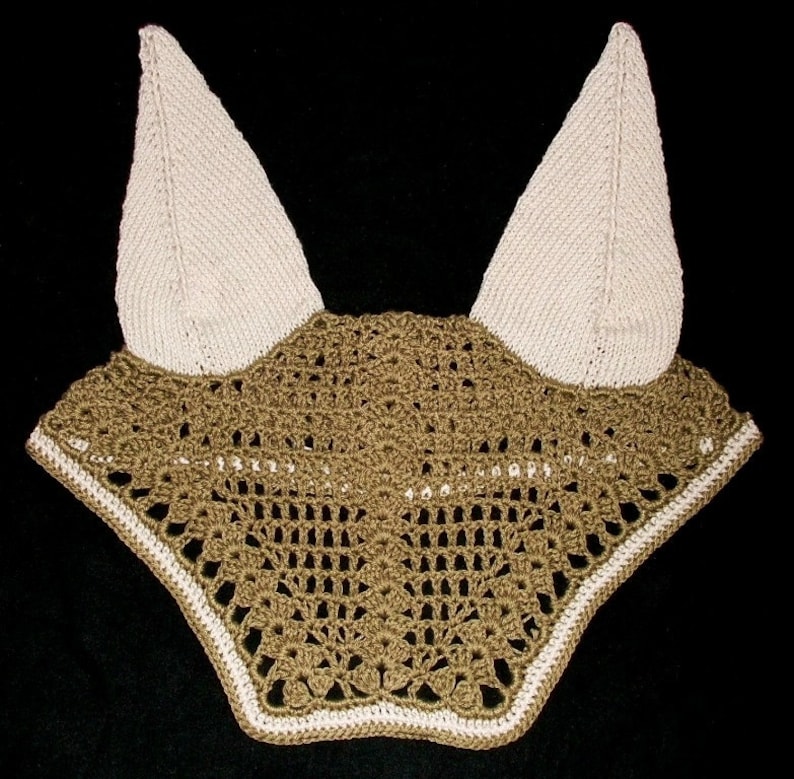 Horse Fly Bonnet Crochet & Knit, PATTERN PDF, Ear Net, Fly Mask, Equine ...