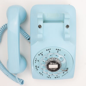 Working Vintage Rotary Phone | Western Electric Bell Aqua Blue Model ...
