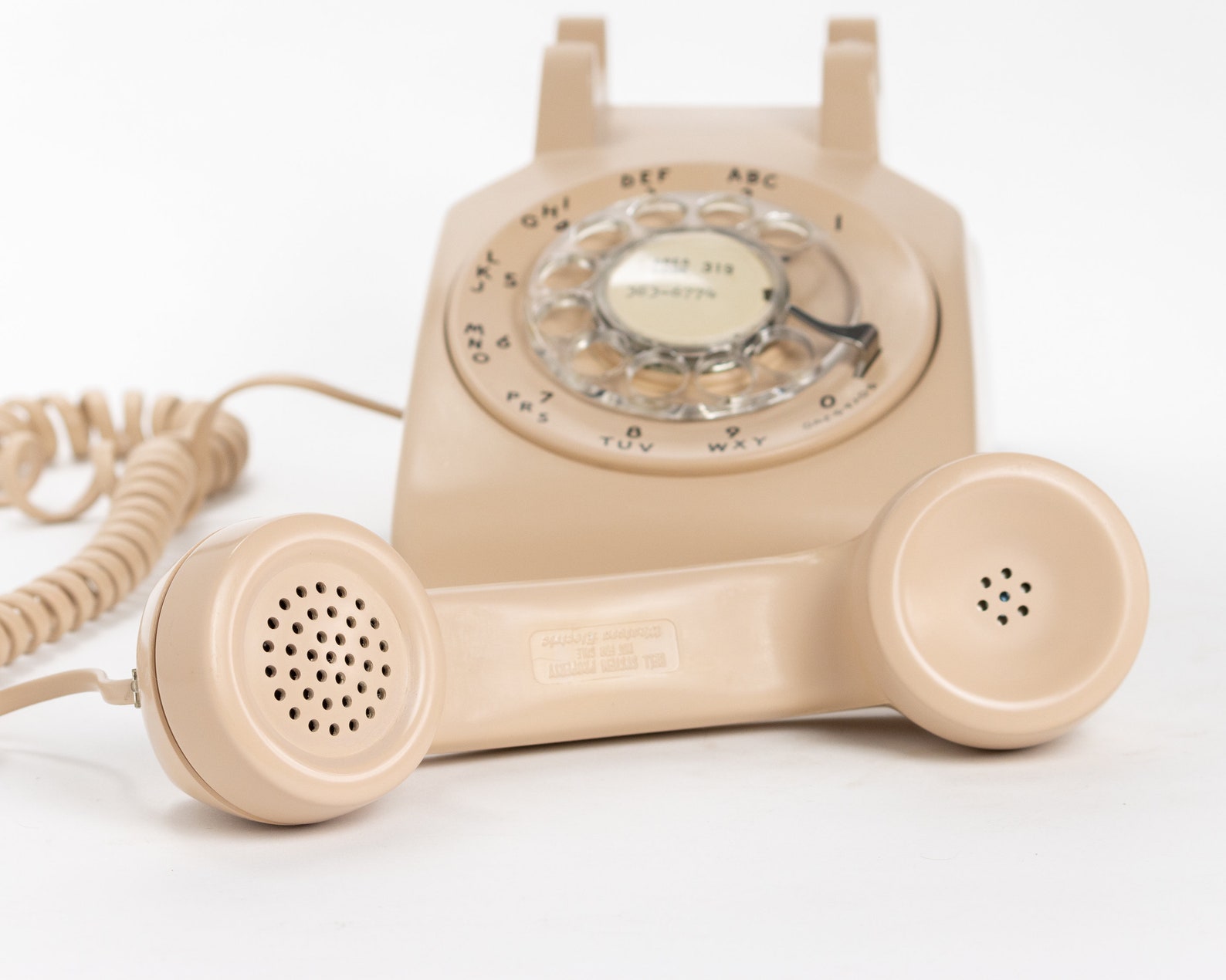 Working Vintage Rotary Telephone Western Electric Bell Beige - Etsy
