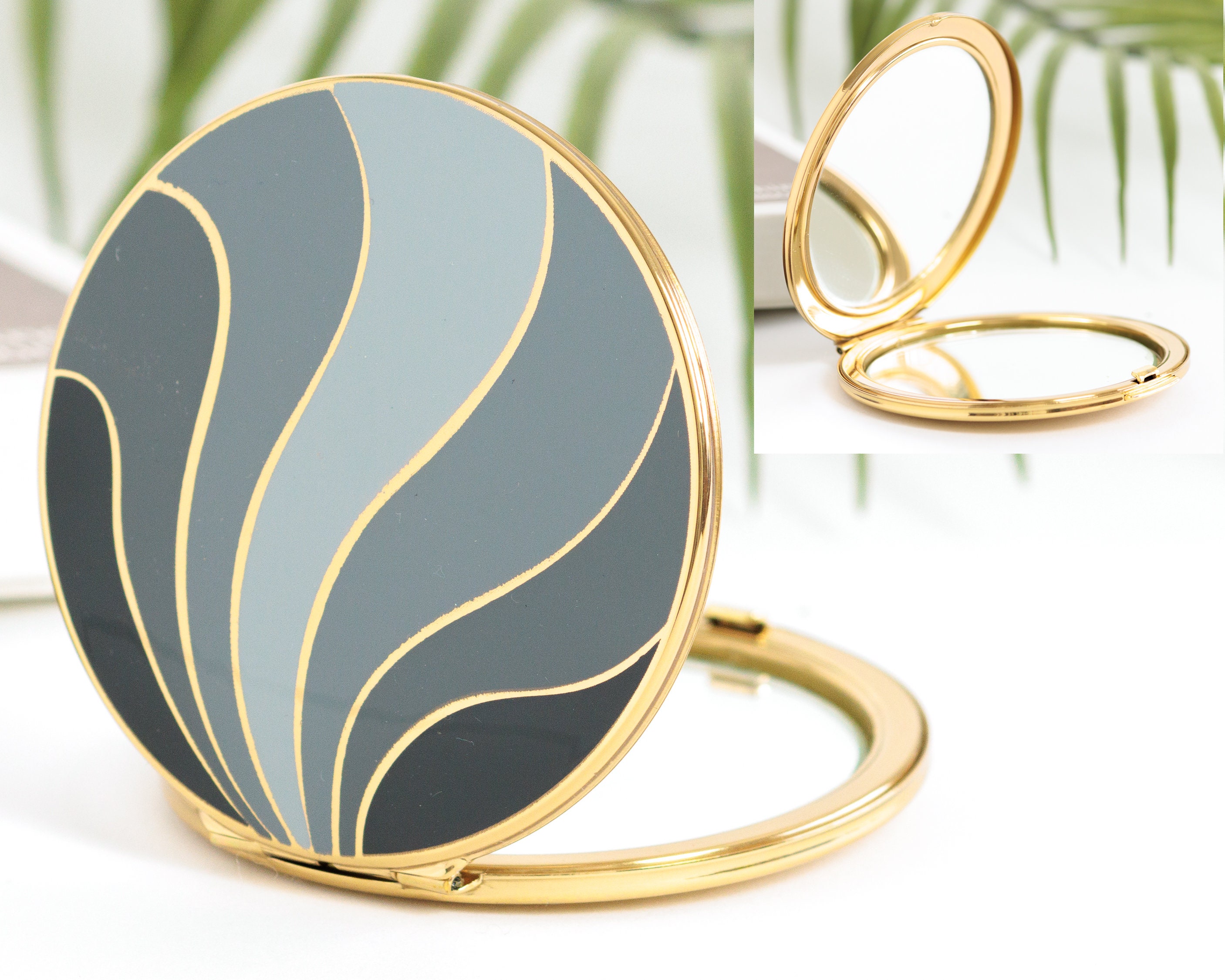 Stratton Rondelle Double Mirror Compact | Handheld Mirror with Plain ...