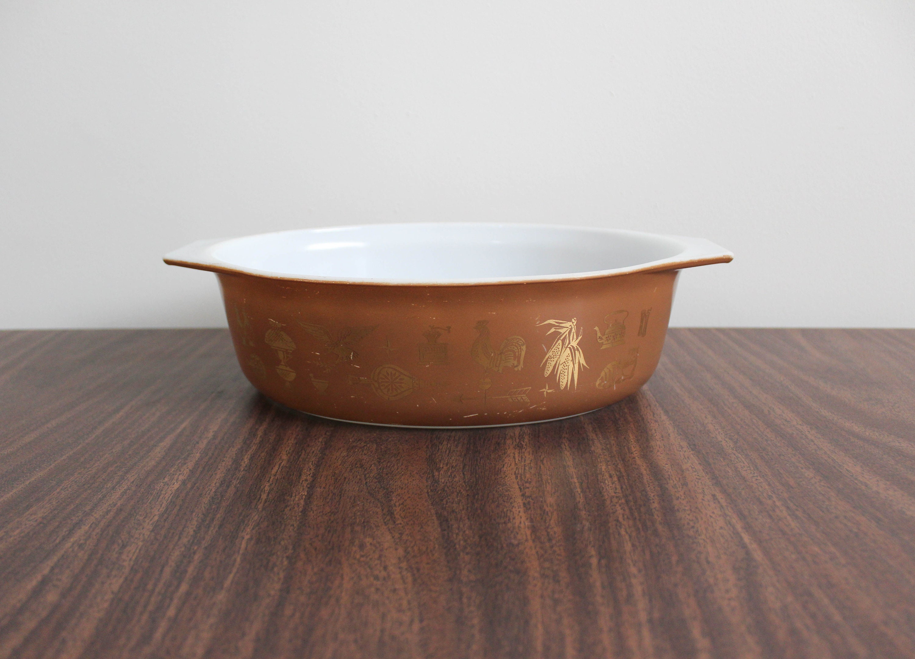 Vintage Pyrex Retro Serving Dish | Early American Oval Casserole Dish ...