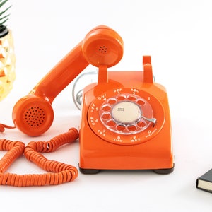 Working Vintage Orange Rotary Phone Burnt Orange Phone - Etsy