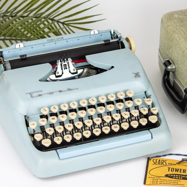 Blue Typewriter - Etsy