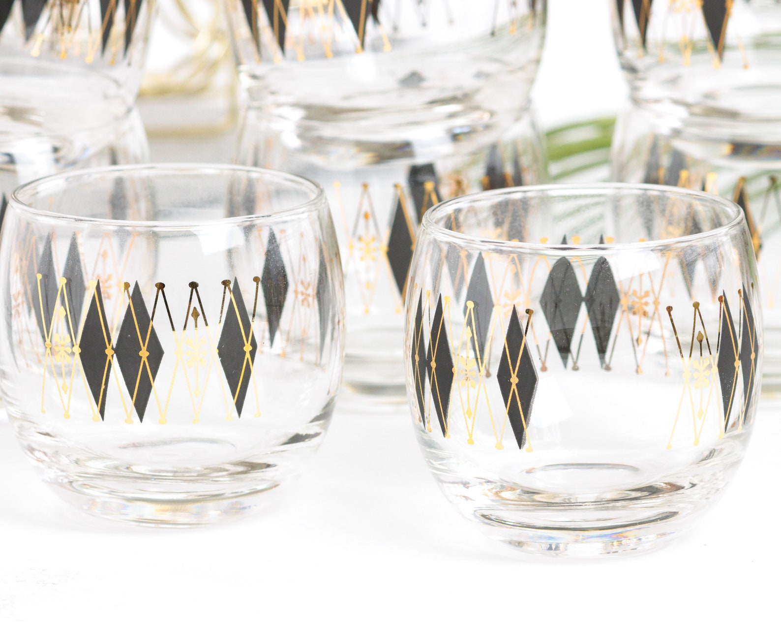 Mid Century Roly Poly Whiskey Glasses Federal Glass Company - Etsy