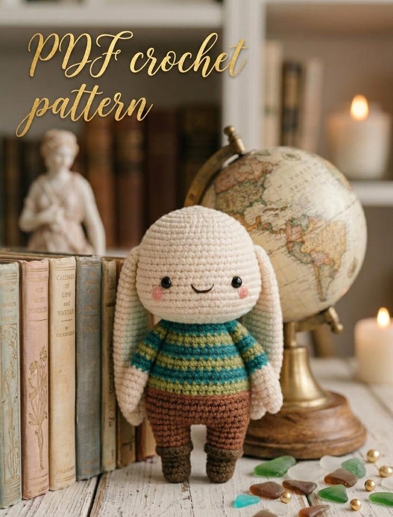 Amigurumi Bunny Crochet Pattern PDF, Stuffed Rabbit Tutorial, Easy DIY ...