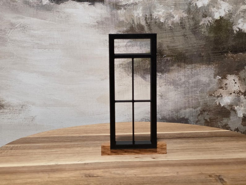 Dollhouse Window Miniature, 4 Grid Design With Transom, 3D Printed 1:12 ...