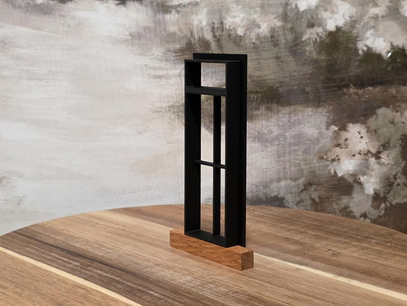 Dollhouse Window Miniature, 4 Grid Design With Transom, 3D Printed 1:12 ...