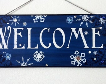 Winter Welcome Sign | Etsy