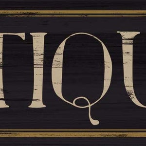 Antiques Vintage Look Sign, Rustic Antique Wall Decor, Flea Market ...