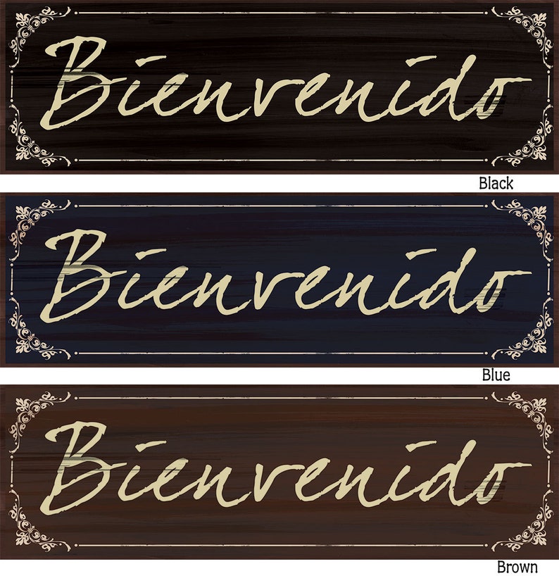 Bienvenido Bienvenido Sign Spanish Welcome Spanish Sign - Etsy