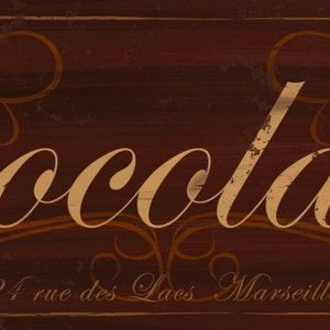 Chocolatier Sign, French Kitchen Wall Decor, French Decor, French ...