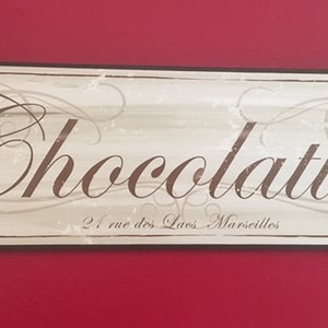 Chocolatier Sign, French Kitchen Wall Decor, French Decor, French ...