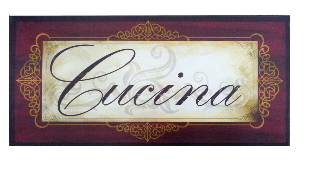 Cucina Italian Kitchen Sign -italian Wall Decor, Italian Kitchen ...