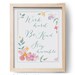 Work Hard Be Kind Stay Humble Inspirational Watercolor Floral Art ...
