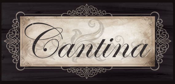 Cantina Sign Italian Kitchen and Dining Decor 2 sizes | Etsy