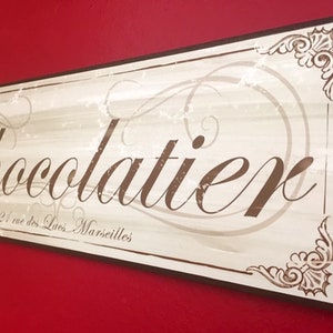 Chocolatier Sign, French Kitchen Wall Decor, French Decor, French ...