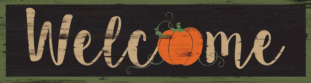 Fall Welcome Sign, Autumn Welcome, Pumpkin Welcome Sign, Rustic Harvest ...