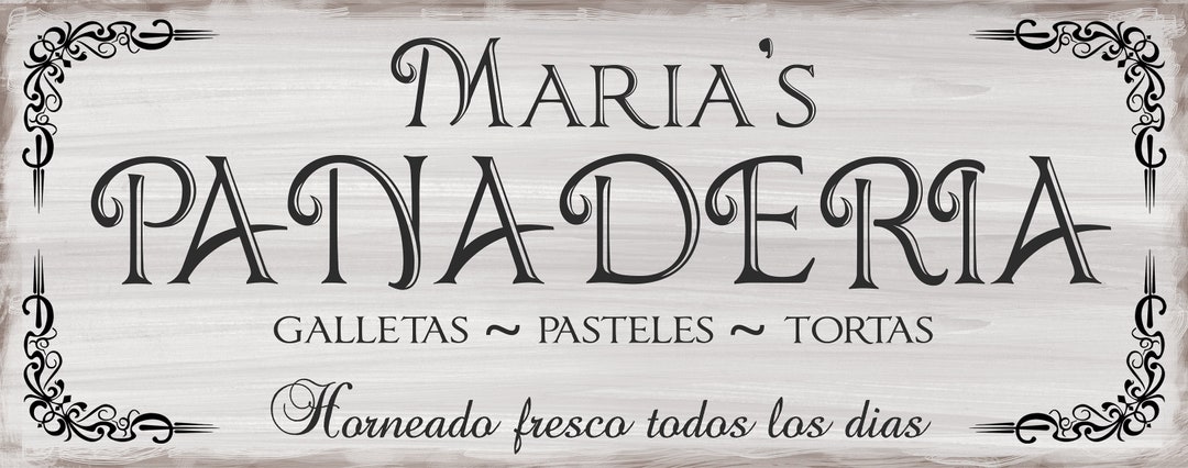 Personalized Panaderia, Spanish Kitchen, Spanish Bakery Sign, Spanish ...