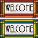 Welcome Sign, Arts and Craft Stained Glass Look, Craftsman Style ...